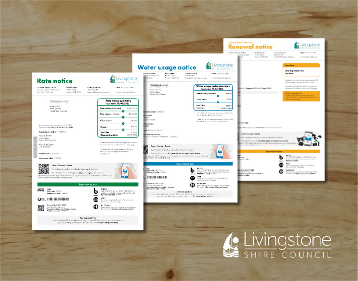 New look rates and water usage notices coming soon | Livingstone Shire ...